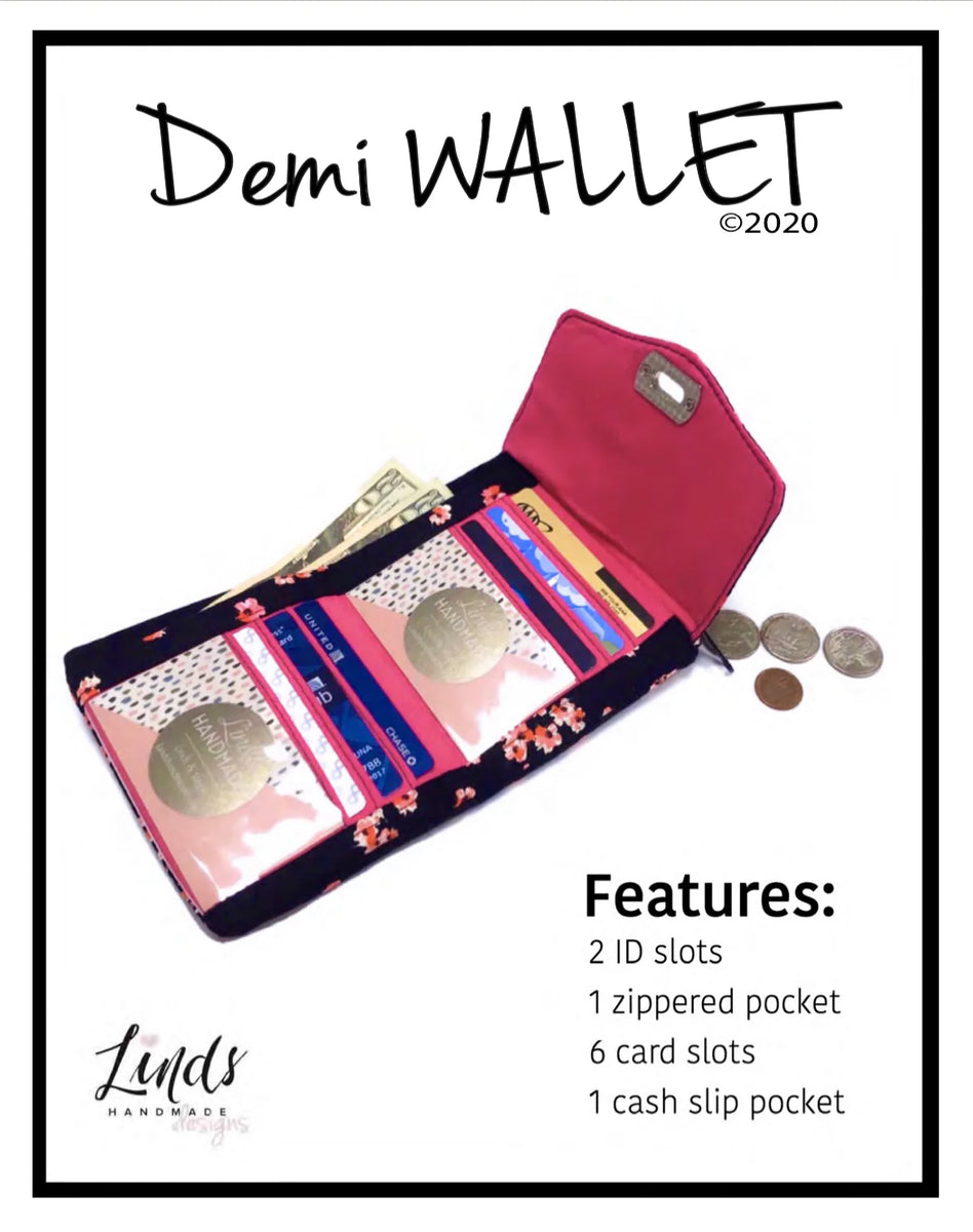 Demi Wallet Paper Pattern By Linds Handmade Designs – Little Stitcher Sews