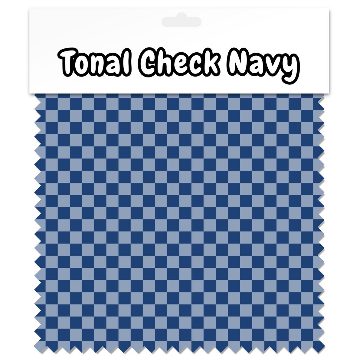 Tonal Check Navy | Luxe Smooth Bonded Polyester Fabric – Little ...