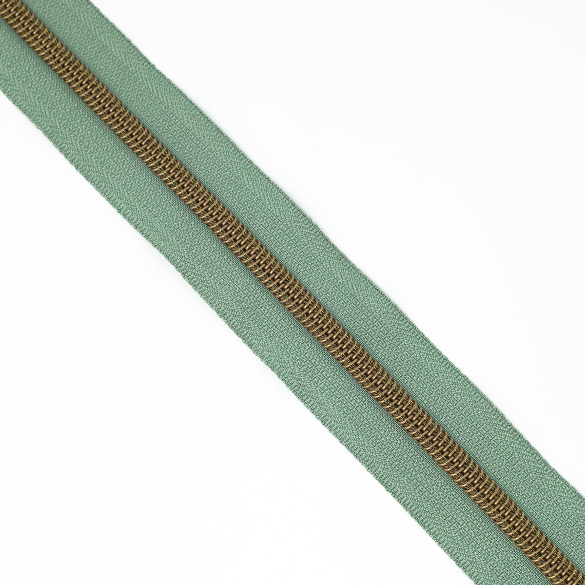 Sage #5 Brass Nylon Coil Zipper Tape | Little Stitcher Sews