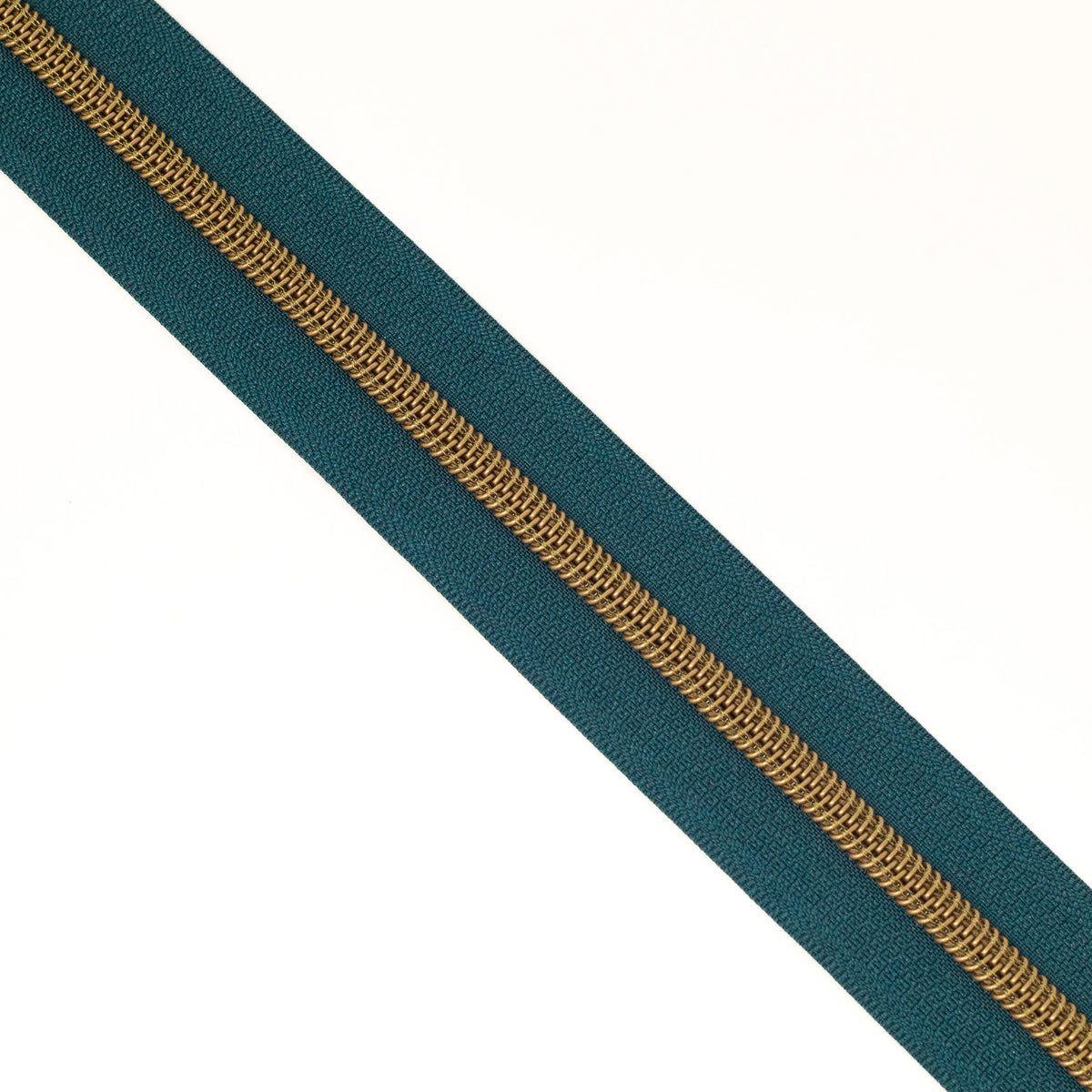 Teal #5 Brass Nylon Coil Zipper Tape | Little Stitcher Sews
