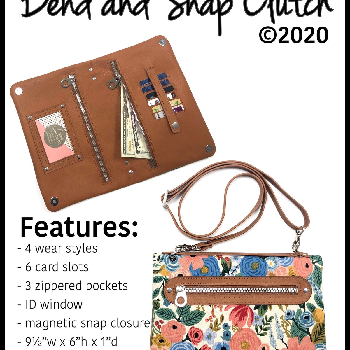 Bend and Snap Clutch Paper Pattern By Linds Handmade Designs – Little ...